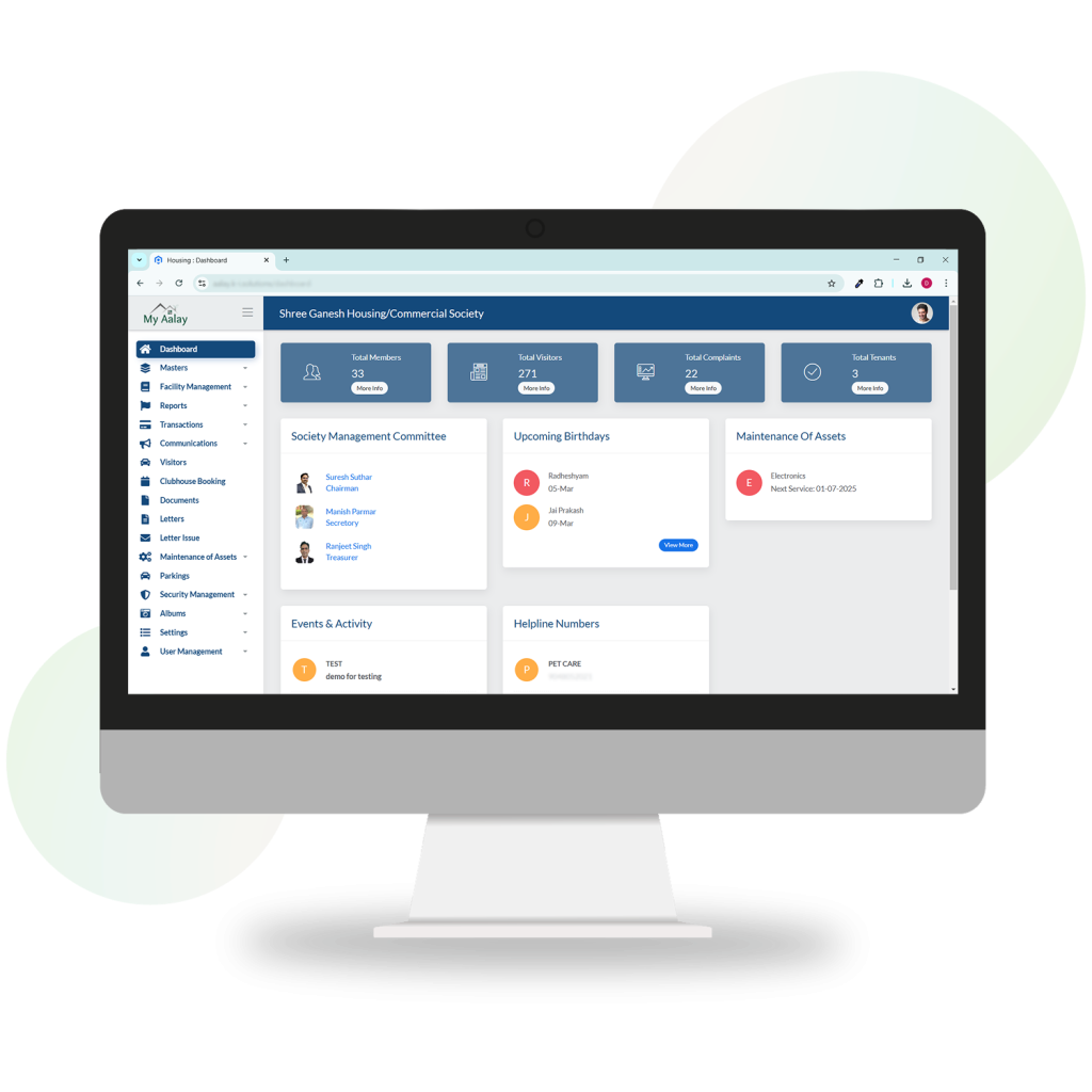 Developed By AppAspect -Society Management System